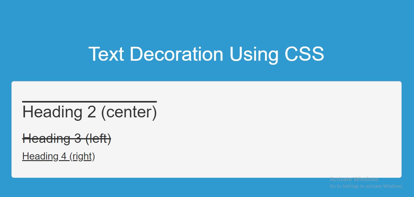 How Can I Do Text Decoration Using Css With Example