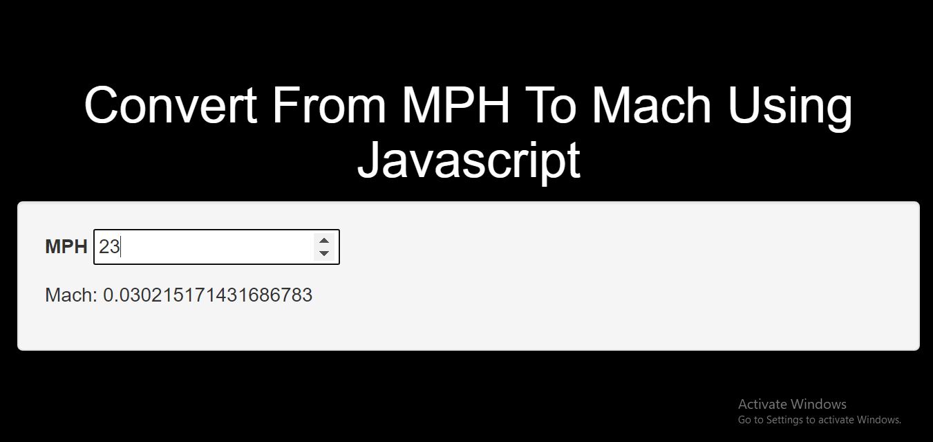 how-can-i-convert-from-mph-to-mach-using-javascript